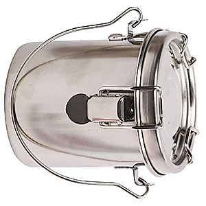 EXCEART Stainless Steel Brush Washer Portable Leak-Proof Artist Paint Brush Cleaner with Lid Removable Filter Screen for Oil Painting