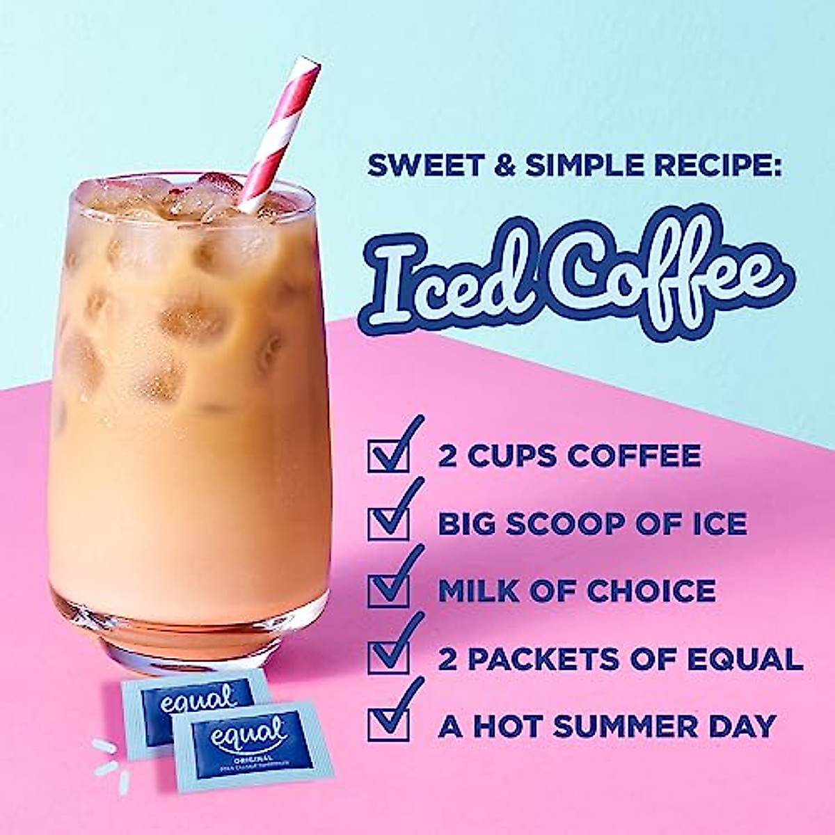 EQUAL 0 Calorie Sweetener, Sugar Substitute, Zero Calorie Sugar Alternative Sweetener Packets, Sugar Alternative, 800 Count