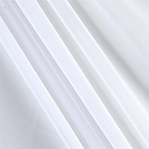 GoodGram 2 Pack: Basic Rod Pocket Sheer Voile Window Curtain Panels - Assorted Colors & Sizes (White, 45 in. Long Pair)