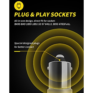 AUXLIGHT BA9S BA9 1895 1891 53 57 64111 3893 47830 Error Free LED Bulb, Super Bright 3030-SMD Interior Car Bulbs Replacemet for Dome Map License Plate Glove Box Lights (6000K White, Pack of 10)