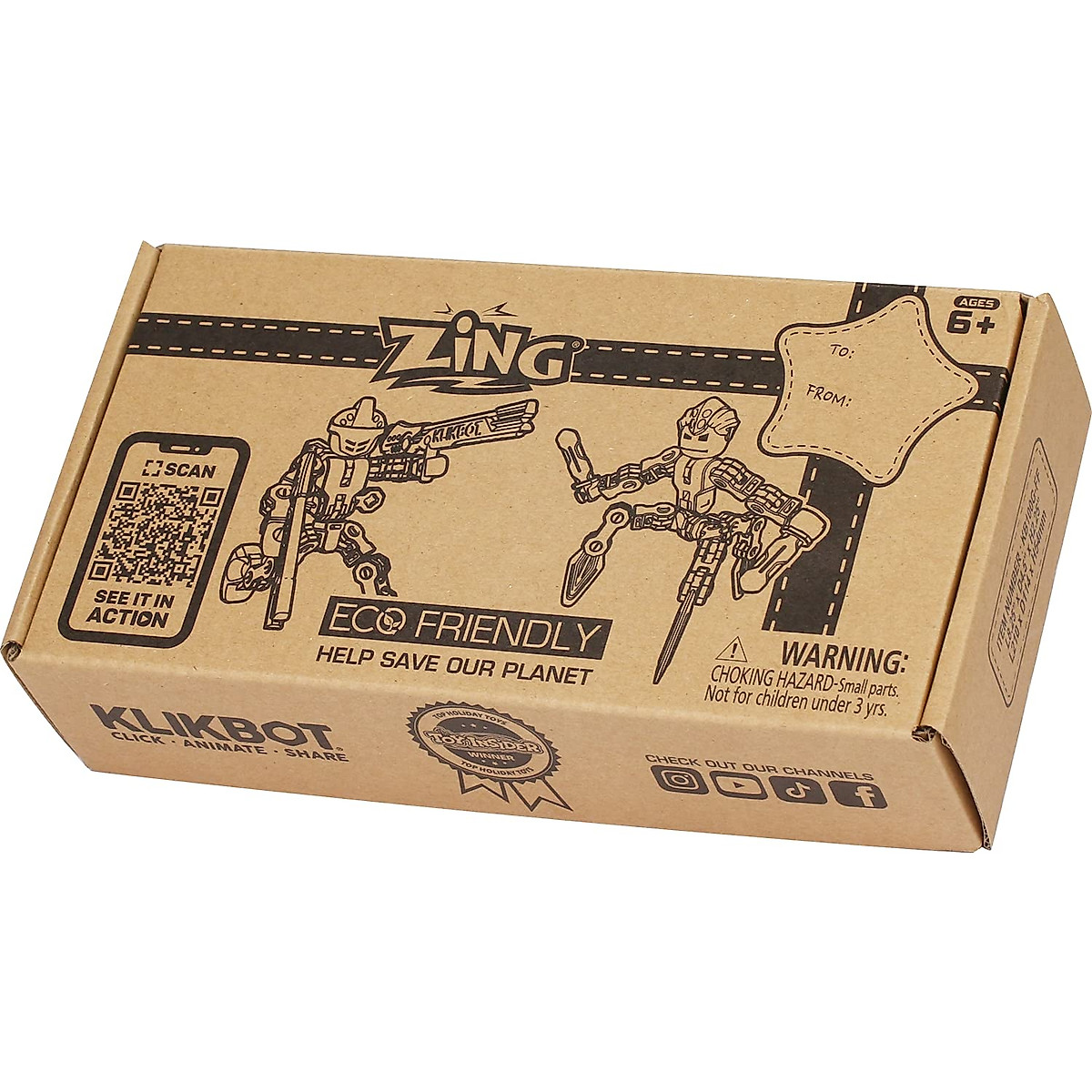 Zing Klikbot, Complete Set of 4 Poseable Action Figures with Weapons, Translucent, Create Stop Motion Animation, for Ages 6 and Up (Series 3 Guardians)