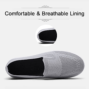 Bersauji Women's Orthopedic Sneakers, Mesh Up Stretch Platform Shoes for Walking, Black 8.5