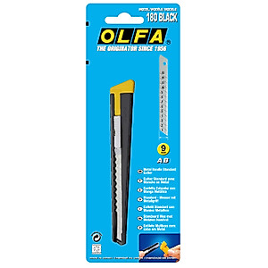 Olfa 180 Black Standard Duty Metal Handle Knife/cutter