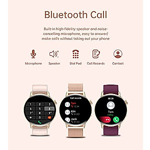 Iaret Smart Watch for Women, Dial Answer Calls Smartwatch for Android iOS Phones Waterproof Activity Fitness Tracker with 1.32" Full Touch Screen 20 Sports Modes Pedometer Heart Rate Sleep Monitor