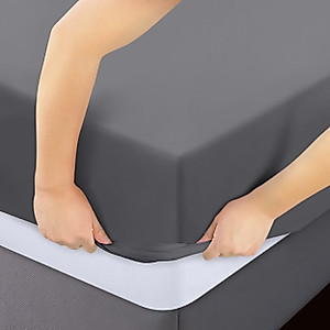 Utopia Bedding Twin Fitted Sheets - Bulk Pack of 6 Bottom Sheets - Soft Brushed Microfiber - Deep Pockets - Shrinkage & Fade Resistant - Easy Care (Grey)