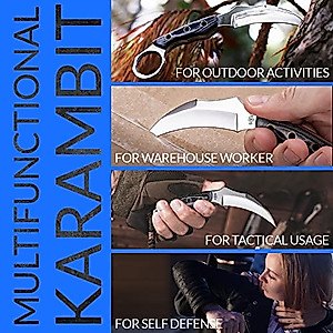 Bundle of 2 Items - Multitool with Knife and Pliers - Utility Set of Mini Tools for Everyday Use - Camping Knives - CSGO Karambits for Men and Women - Best for Hiking Survival Hunting Fishing - Gifts
