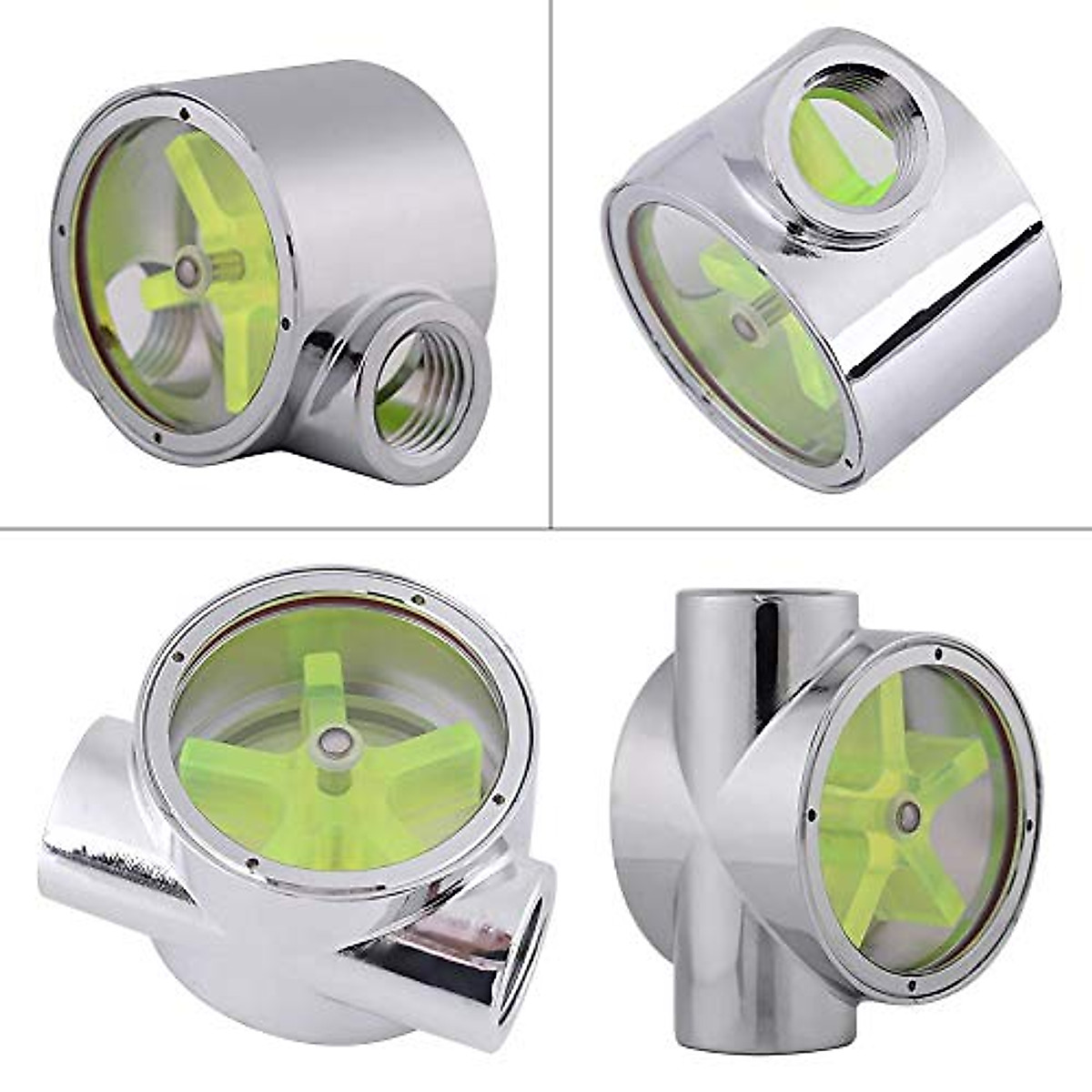 Tungsten Alloy Water Indicator, G1/4" Standard Female to Female Thread Computer Water Cooling Indicator, for PC Water Cooling System