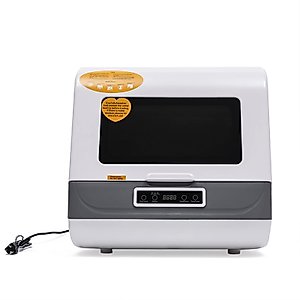 WINUS Portable Dishwasher, 5-Liter Built-in Water Tank Compact Portable Countertop Dishwasher 360° Streak-Free Deep