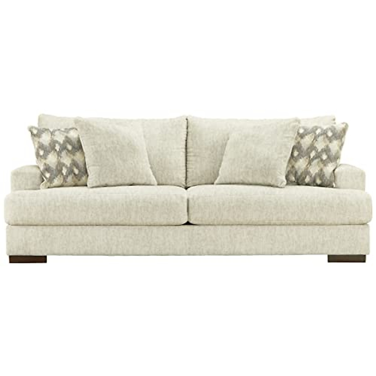 Signature Design by Ashley Caretti Contemporary Sofa with Accent Pillows, Beige