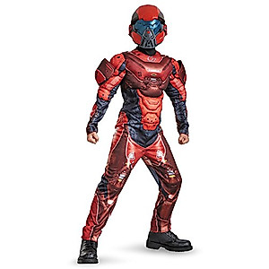Red Spartan Classic Muscle Halo Microsoft Costume, Medium/7-8