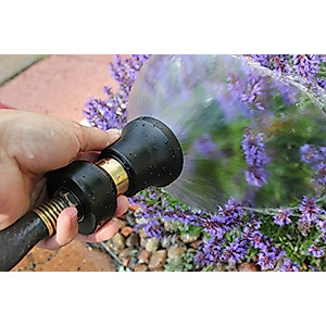 Dradco Heavy Duty Brass Fireman Style Hose Nozzle - Fits All Standard Garden Hoses - Best High Pressure Sprayer to Wash Your Car or Water Your Garden – Leak Proof - 30 Day No-Hassle Guarantee