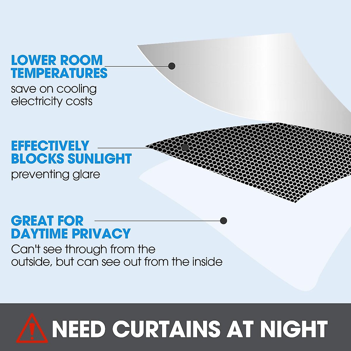 bofeifs Window Tint for Home One Way Privacy Window Film Sun Blocking Reflective Removable Window Clings for Glass Windows See Out Not in Uv Heat Blocker Peel and Stick Mirror Summer House Window Tint
