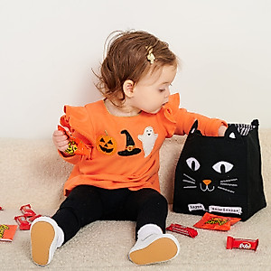 Mud Pie Children's Halloween LED Light Up Treat-or-Treat Candy Bag, Cat