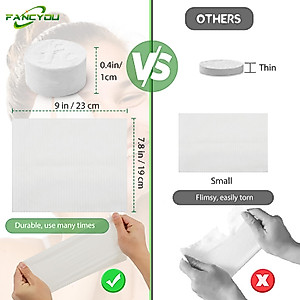 Fancyou Compressed Disposable Face Towel Kit, Thicken Facial Cleansing Cloths Towelettes,Compact Portable Wash Cotton Wipes Tablets Coin Tissues for Beauty Salon Personal Care Travel(100 PCS White)