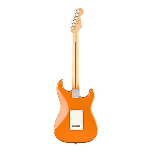 Fender Player Stratocaster SSS Electric Guitar, Capri Orange, Maple Fingerboard, Left-Handed