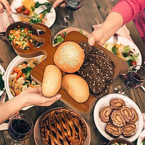 Antler Wooden Charcuterie Board, Decorative Acacia Wood Deer Bread Board, Rustic Elk Cutting Board, Housewarming, Anniversary, Wedding Gifts for Hunters, Home Kitchen and Cabin Decor