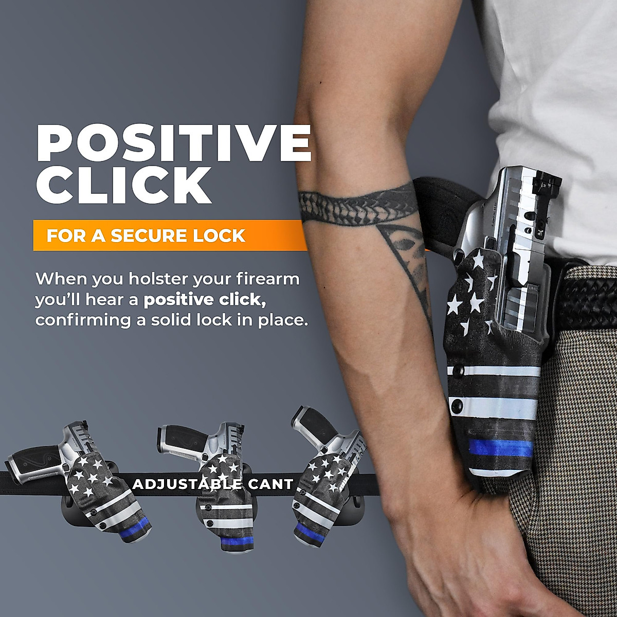 OWB Paddle Holster - Outside The Waistband fits Taurus 856 2'' (Carbon Fiber, Right)