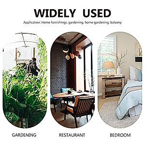 YARDWE Wooden Flower Bucket Rustic Flower Planters Wood Barrels Bucket Plant Pots Boxes Pails Container with Drainage Holes Handles for Patio Garden Backyard