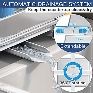 Dish Drying Rack, Aluminium Dish Racks for Kitchen Counter with Cup Rack, Large Dish Drainers with Drainboard, Anti-Rust Kitchen Dish Rack Dryer Shelf for Plate with Utensil, Cutting Board Holder