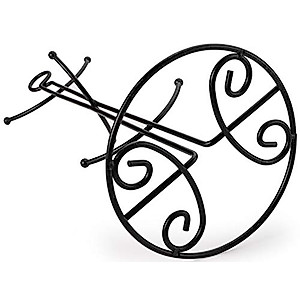 Yesland 2 Pack Mug Rack Tree - Metal Black Coffee Mug Tree for Counter with 6 Hooks - Large Kitchen Countertop Coffee Cup Holder Stand & Teacup Storage Rack for Organizing & Drying(Flower Pattern)