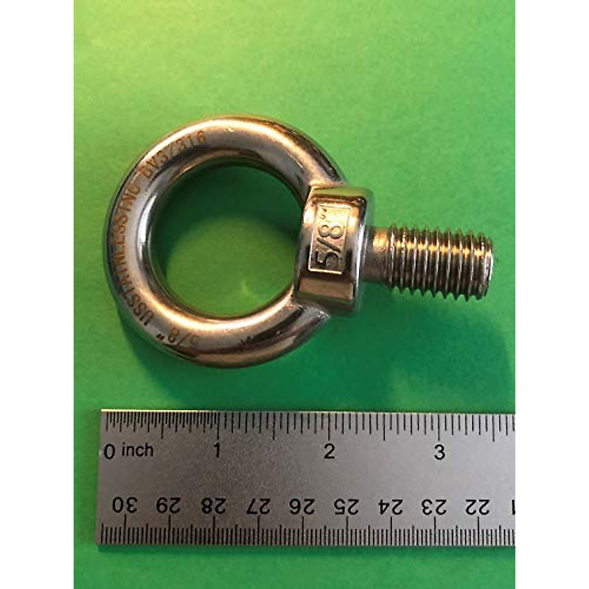 US STAINLESS Stainless Steel 316 5/8" Lifting Eye Bolt 5/8" UNC Marine Grade Pitch of 11