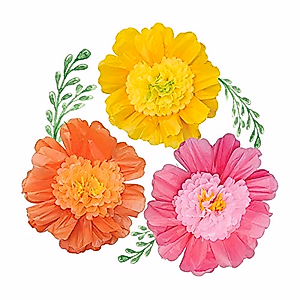 Nicrolandee 24'' 6 Pack/Set Large Tissue Paper Flowers Handcrafted Giant Paper Flowers for Wedding Backdrop Archway Decoration, Birthday, Mexican Fiesta Party, Outdoor Decorations