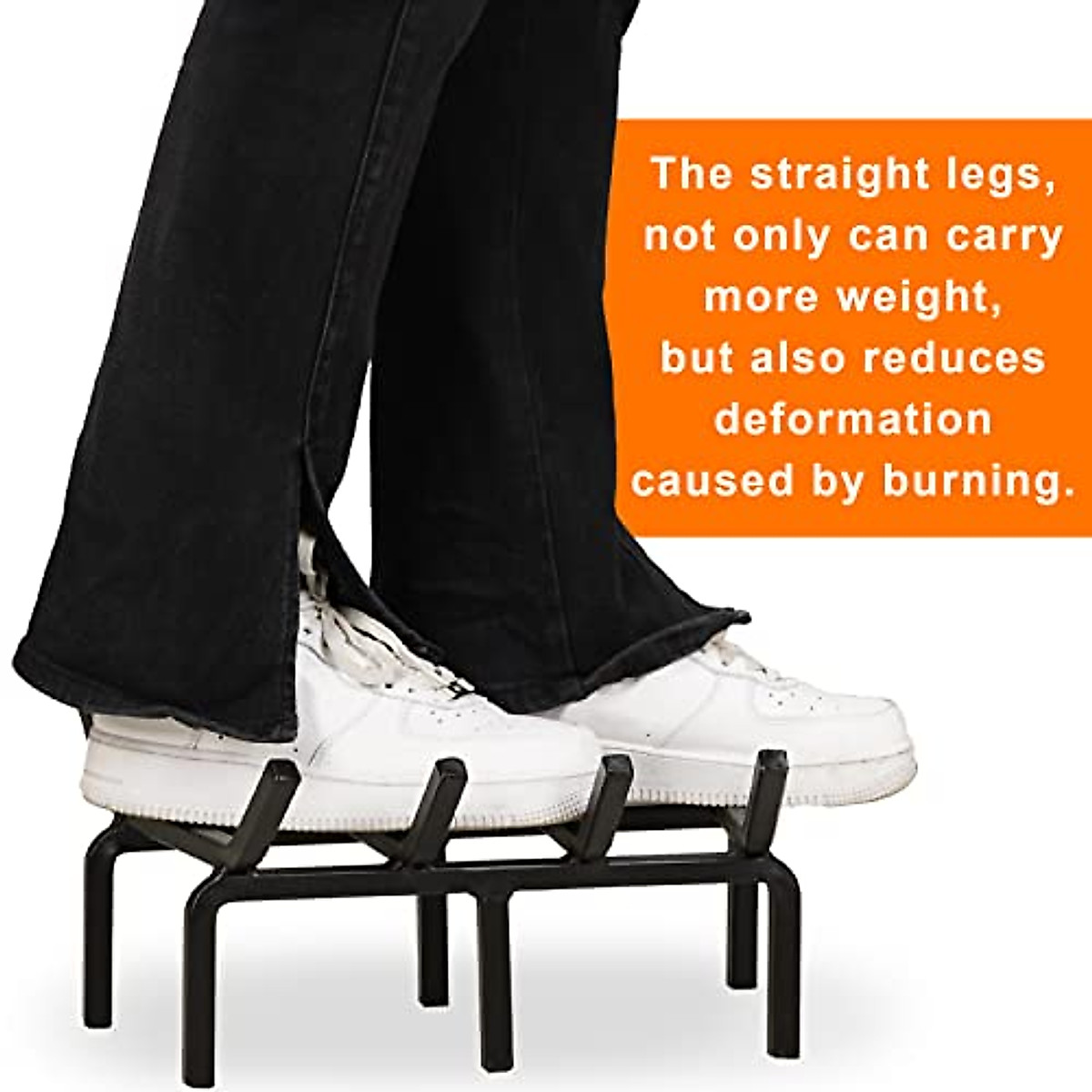 TwentyNext Fireplace Log Grate, Small 14Inch Heavy Duty Solid Steel Wood Rack Stove Firewood Holder for Indoor Hearth Outdoor Fire Pit Chimney Hearth Kindling Tool