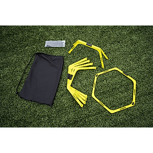 Kwik Goal Hex Rings, Yellow, Set of 6