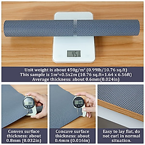 Hersvin Shelf Liners, 20in x 20ft Kitchen Drawer Mats, Non-Adhesive EVA Cupboard Protector, Cabinet Lining (Dark Gray/Dot)