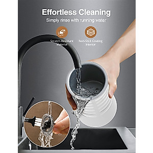 Milk Frother and Steamer, 4-in-1 Milk Frother for Coffee Electric Double Wall, Hot & Cold Foam Milk Heater with Strix Temperature Controls, Auto Shut-Off, for Cappuccino, Coffee, Macchiato (white)