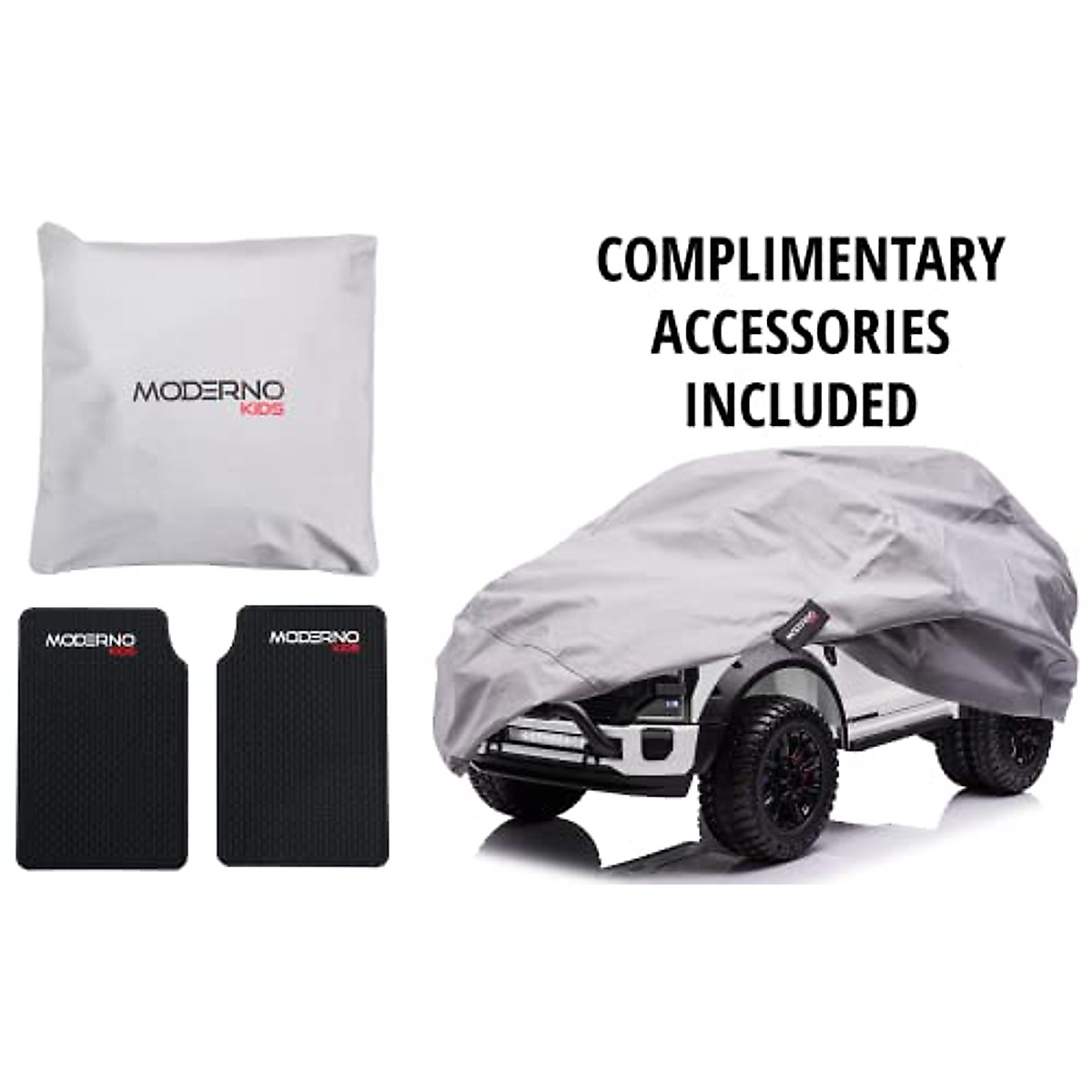 Moderno Kids Ford F450 2 (Two) Seater 24V Power Children Ride-On Car Truck with R/C Parental Remote Control + EVA Foam Rubber Wheels + Leather Seat + Bluetooth MP3 FM Radio Music Player + LED Lights