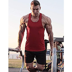 COOFANDY Men's 3 Pack Gym Workout Shorts Mesh Weightlifting Squatting Pants Training Bodybuilding Jogger with Pocket,Light Blue/White/Dark Grey,Medium