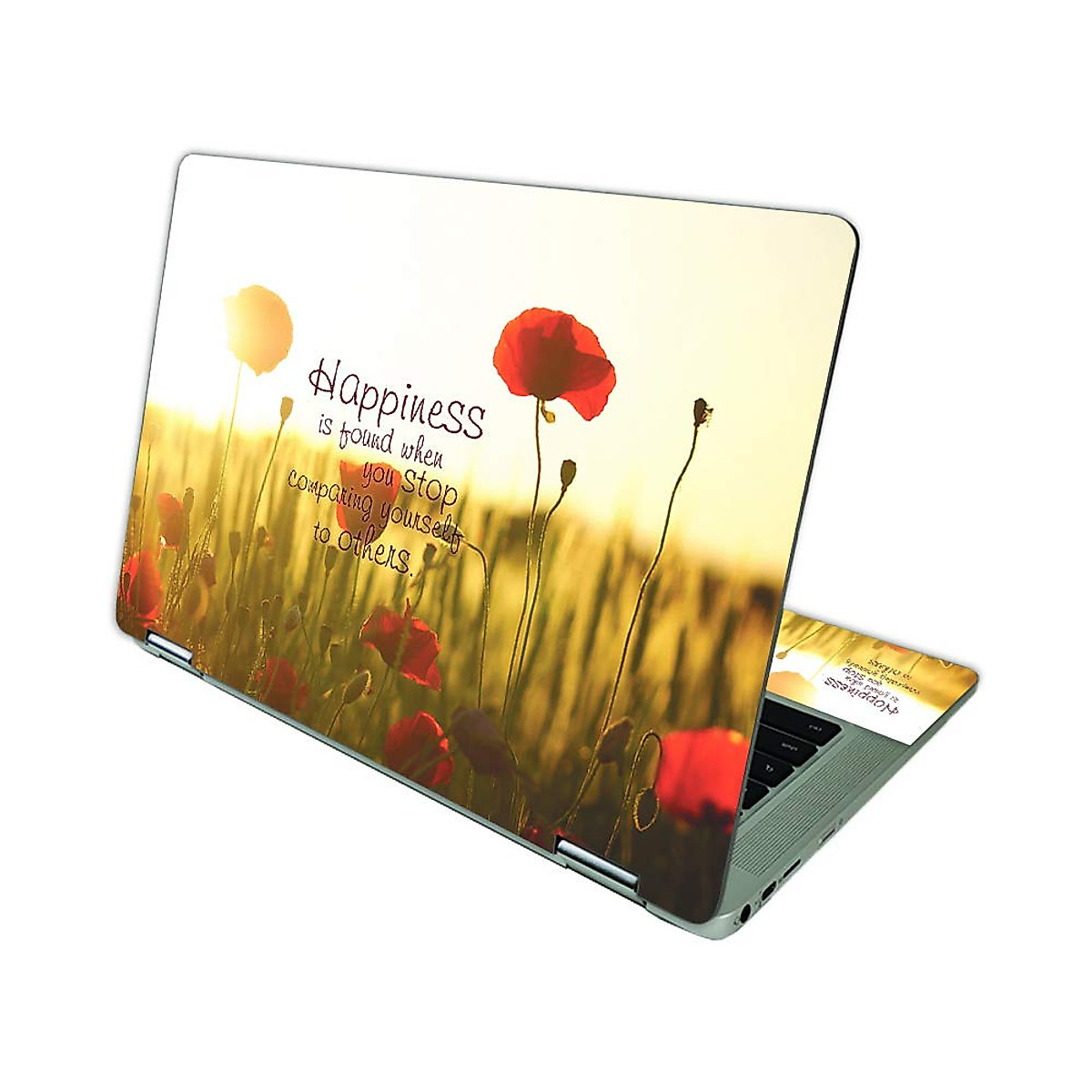 MightySkins Skin Compatible with HP Chromebook x360 14 (2021) - Be Happy | Protective, Durable, and Unique Vinyl Decal wrap Cover | Easy to Apply, Remove, and Change Styles | Made in The USA