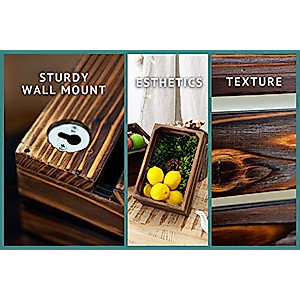EZDC Set of 3 Nesting Wooden Crates, 16 x 12” Wall Mounted Wooden Basket, Storage Crates, Wooden Crate Box for Storage, Display Risers, Decoration