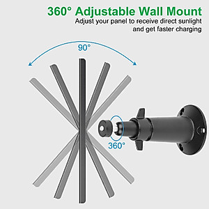 Solar Panel for Blink Outdoor 4 /(3rd Gen) Floodlight – Wire-Free Smart Security Camera,16.5Ft/5m Weatherproof Cable Power Your Blink Floodlight Camera Continuously (Floodlight & Camera NOT Included)