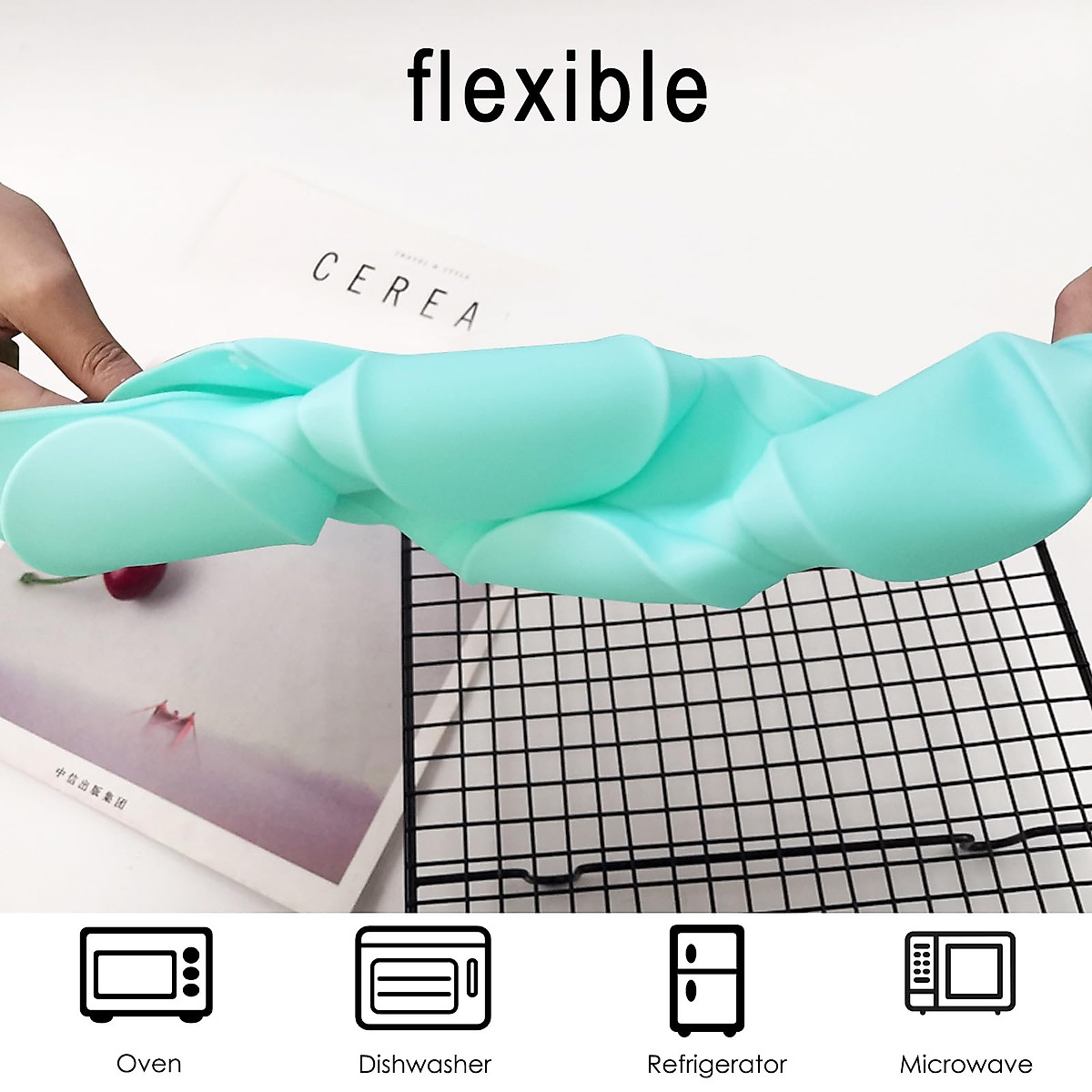 2 Pack 6-Cavity Resin Coaster Moulds, FineGood Round Coaster Mould for Resin Silicone Cake Moulds Baking Tray