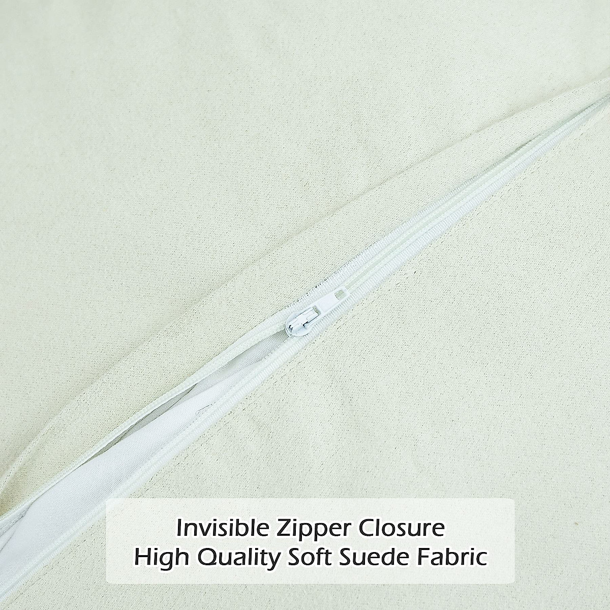 LIGICKY Decorative Lumbar Soft Faux Fur Throw Pillow Cover Luxury Series Rectangle Plush Pillow Case Cushion Cover for Couch Sofa Bed (12" x 20", White)