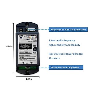 Olideauto Handicap Wireless Push Switch with 2pcs Square 4.5'' Push Panels and 1pcs 2.4G Frequency High Stability Receiver