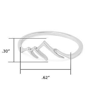 Boma Jewelry Sterling Silver Mountain Ring, Size 8