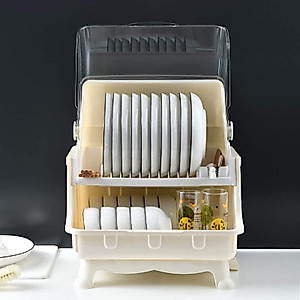 TOVU Makings | Small Dish Drying Rack, Dish Rack with Cover for Small Dishes, Cups, and Utensils, Over The Sink Dish Drying Rack, Over Sink Dish Drying Rack, Dish Racks for Kitchen Counter