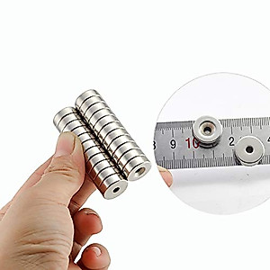 Multi-Use Refrigerator Magnets for Refrigerator Craft Project - Approximate 15x5mm with 5mm Countersunk Hole - 10Pieces