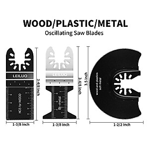 50 Pack LEILUO Oscillating Tool Blades Easy Cut Wood Nails Plastic Oscillation Saw Blades Universal Multitool Fitment for Dewalt Worx Rockwell Wen Milwaukee Makita Ryobi Bosch