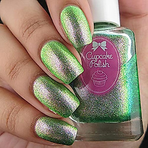 Bermuda Triangle - Grass Green Shimmer Nail Polish by Cupcake Polish