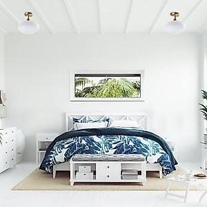 NW Archiology Semi Flush Mount, Modern Ceiling Light with Opaline Glass Shade&Brass Metal Base Layer, Light Fixture for Dining Room, Bedroom, Cafe, Bar, Hallway, Passway