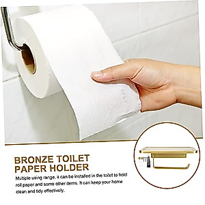 Wall Hangings 1 Set roll Holder Wall Mount Toilet Paper Holder Wall Mount Paper Towel Holders Bath Tissue Paper Towel Hanger Stainless Steel Bronze Toilet Paper Holder Towel Rack