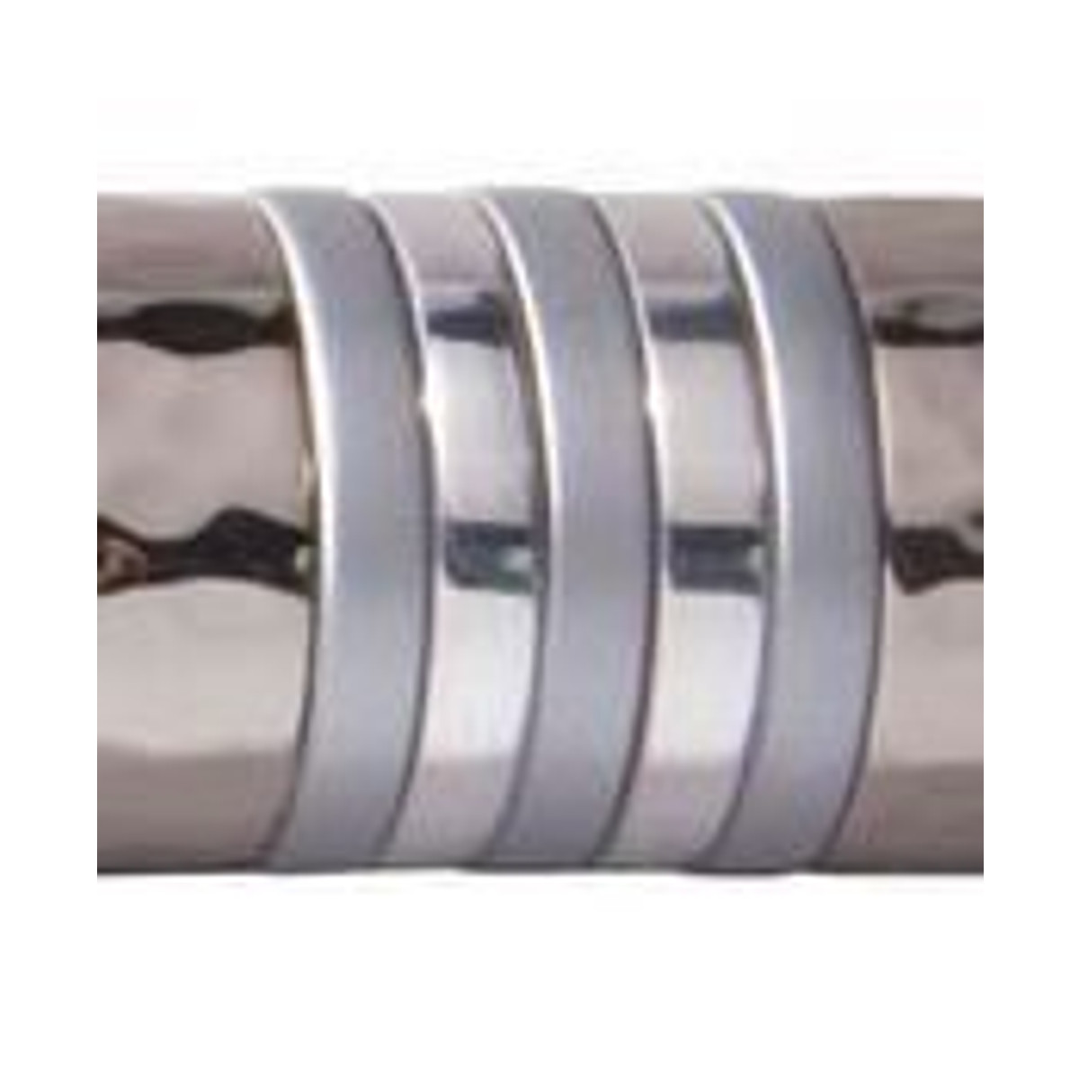 Bread Challah Knife and Stand Hammered Metal Handle with Colored Rings by Yair Emanuel (Silver Rings)