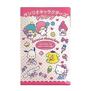 Sanrio Characters Playing Card Hello Kitty, Little Twin Stars, My Melody, Cinnamoroll, Pompompurin, Pochacco 3.5in x 2.4in x 0.7in with Paper case
