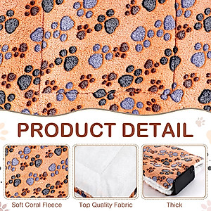 4 Pack Ultra Soft Dog Cat Bed Mat with Cute Prints Reversible Fleece Dog Crate Kennel Pad Cozy Washable Thickened Hamster Guinea Pig Pet Bed Mat for Small Animals(21 x 14 Inches,Vivid Color)