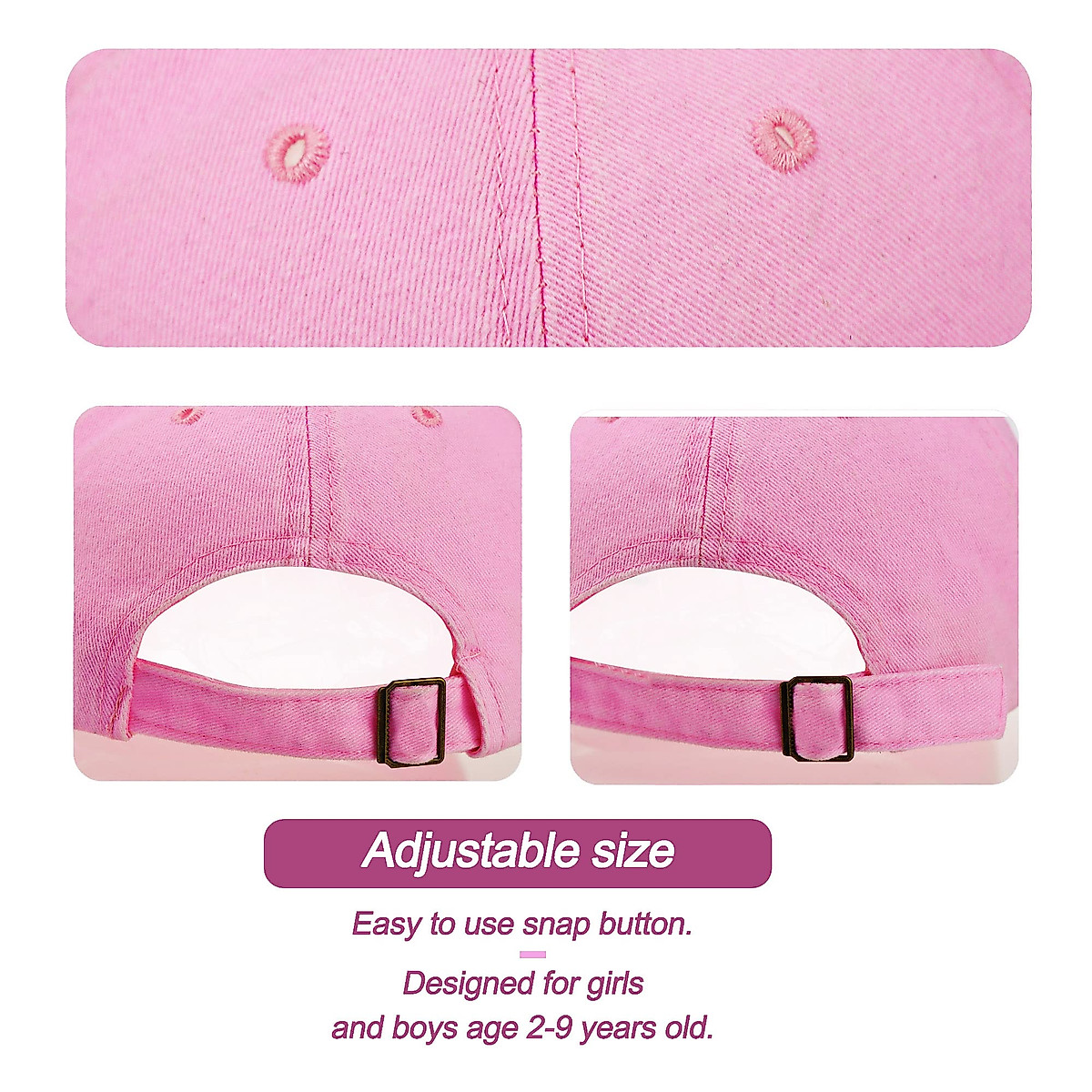 Eohak Kids Distresed-Washed Baseball Hat Infant Toddler Baby Boy Girl Hats Distresed for 2-8 Years