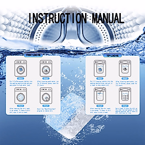 YOUGG Washing Machine Cleaner Tablets（6 Pack,Fresh Solid Washer Deep Cleaning Tablet,For HE, Front Loader&Top Load Washers